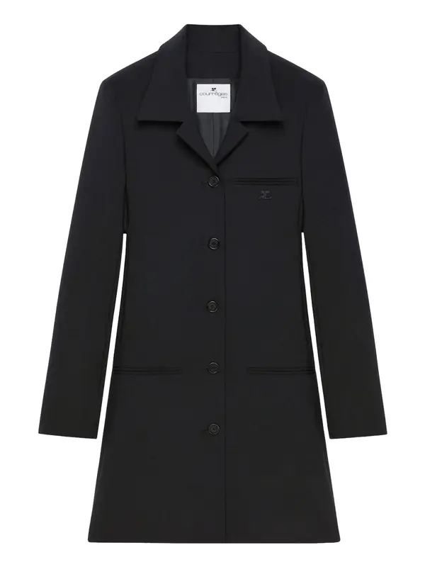 COURREGES A-line Coat - Black