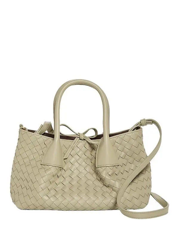 Bottega Veneta Small Pinacoteca Intrecciato Tote - Travertine/fondant