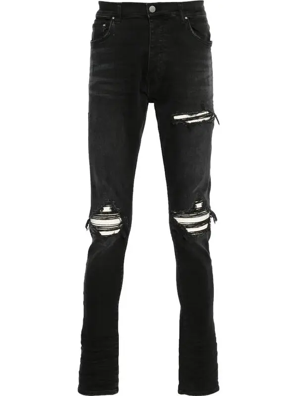 Amiri Washed Denim Jeans - Black