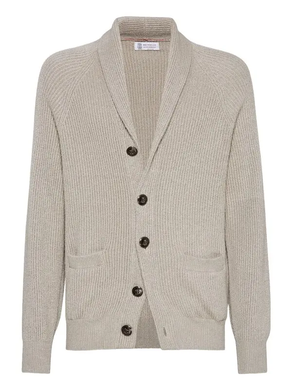 Brunello Cucinelli Shirred Shawl Cardigan - Multicolor