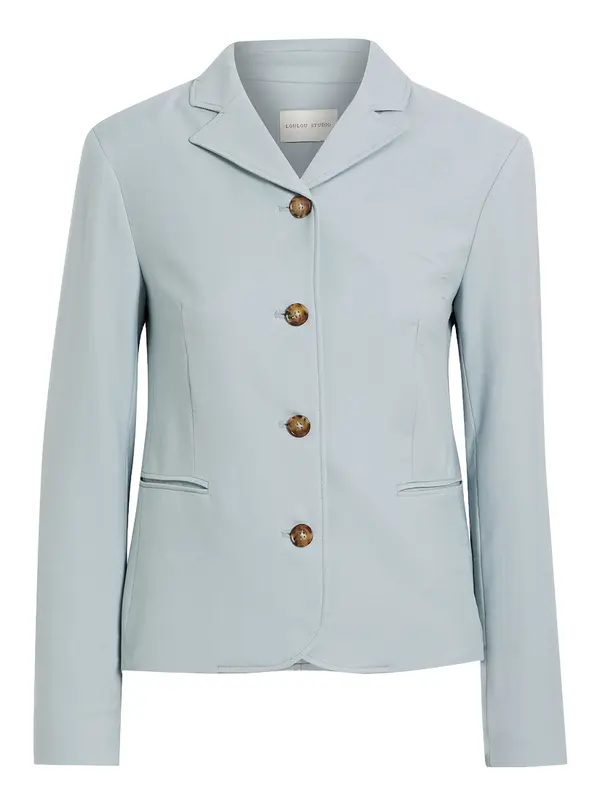 Loulou De Saison Loulou Studio Marnie Wool-twill Blazer - Sky Blue