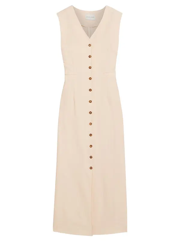 LOULOU STUDIO Idika Wool-twill Midi Dress - Blush