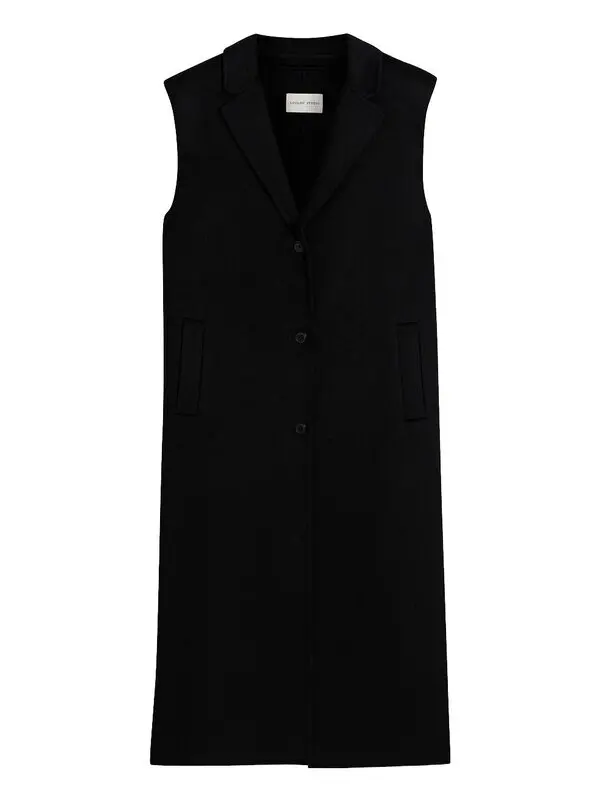 Loulou De Saison Loulou Studio Deanna Brushed Wool-cashmere Vest - Black
