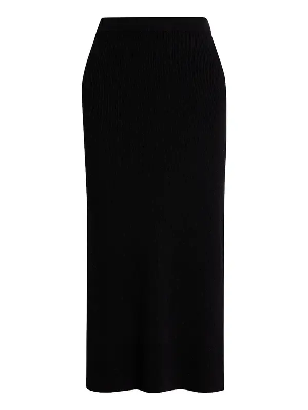 Loulou De Saison Loulou Studio Aalis Bouclé Knit Midi Skirt - Black