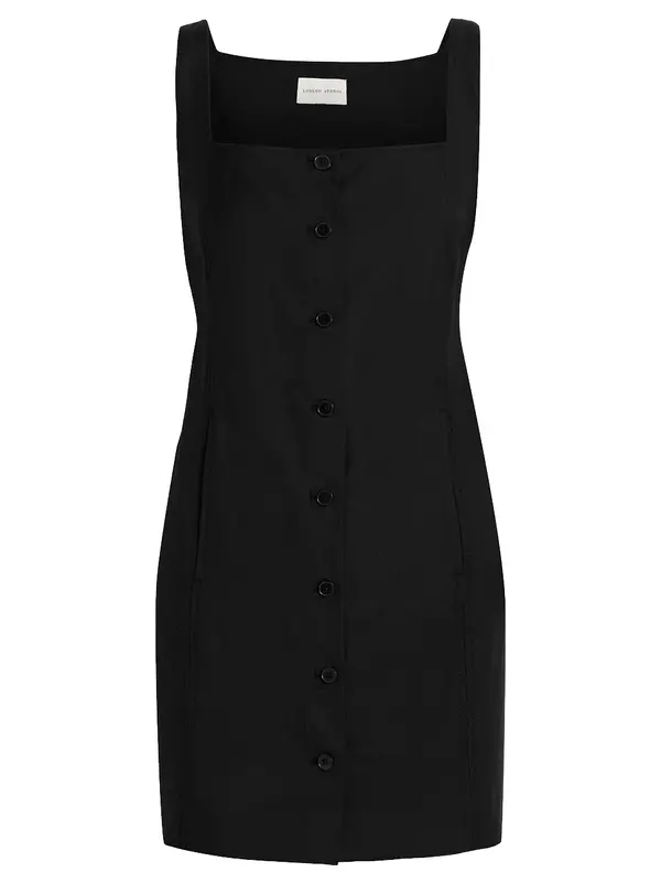 Loulou De Saison Loulou Studio Idon Wool-twill Mini Dress - Black