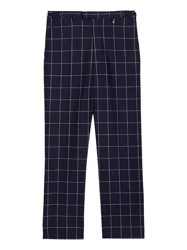 Acne Studios Checked Wool-blend Pants - Navy