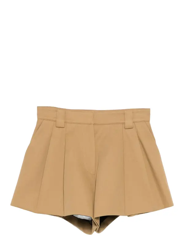 Alexander Wang High-waist Flared Short - Neutrals