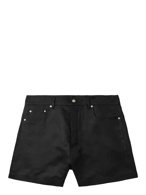 Rick Owens Geth Wide-leg Linen-twill Shorts - Black