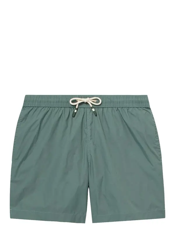 Hartford Straight-leg Mid-length Swim Shorts - Green