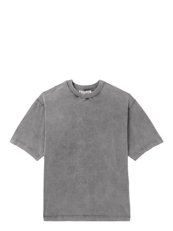 Acne Studios Extorr Logo-appliquéd Garment-dyed Cotton-jersey T-shirt - Gray