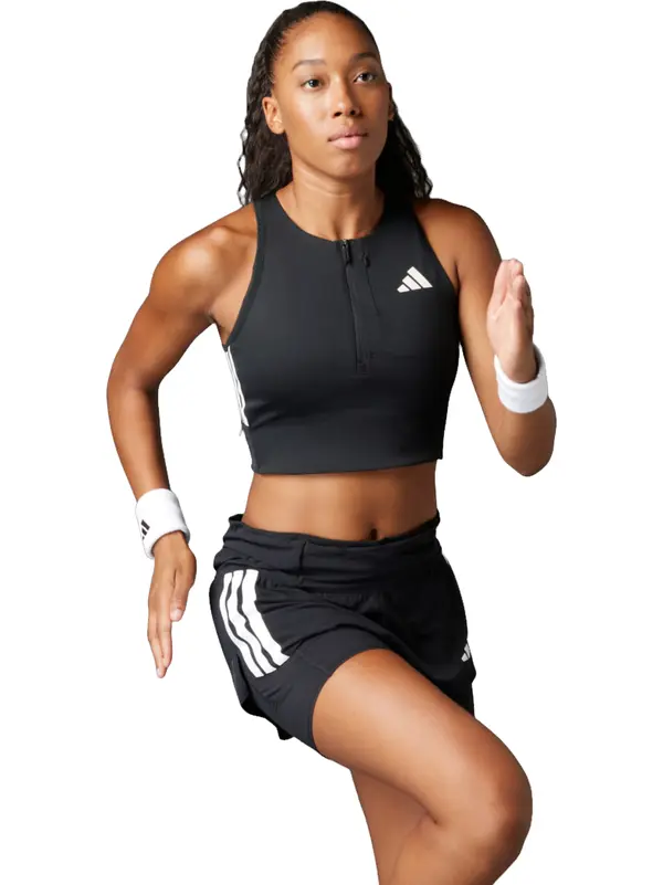 Adidas Adizero Running Gel Pocket Crop Top - Black