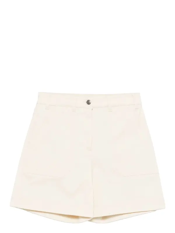 Moncler Gabardine-weave Shorts - White