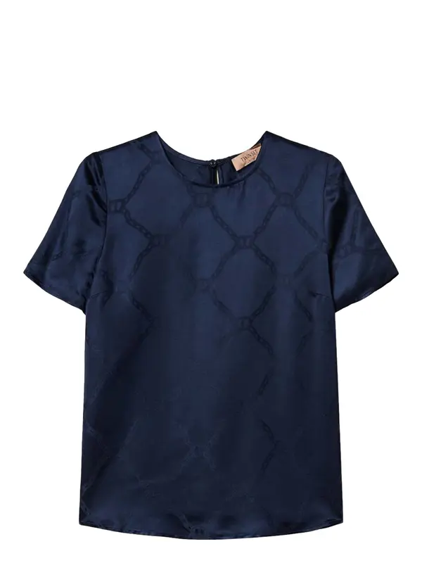 TWINSET T-jacquard T-shirt - Blue