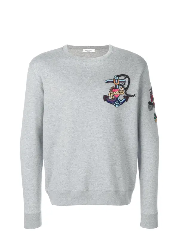 Valentino Garavani Embroidered Sweatshirt - Grey