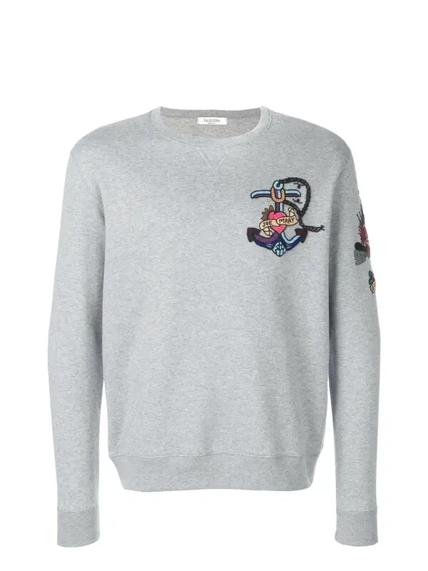 Valentino Garavani Embroidered Sweatshirt - Grey