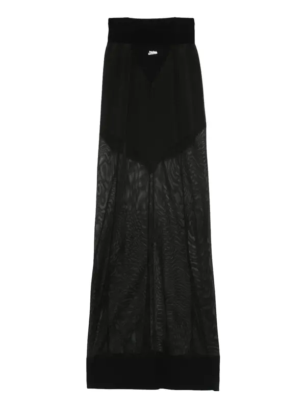 Jean Paul Gaultier Knitted Maxi Skirt - Black