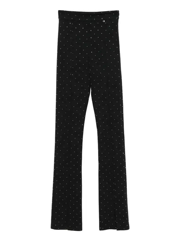 NISSA Crystal-embellished Trousers - Black