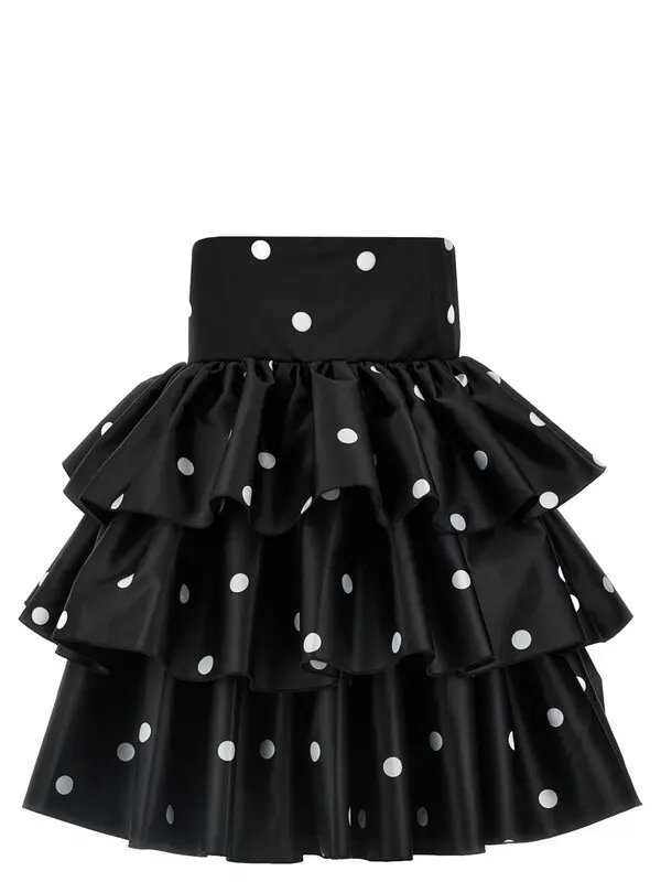 ROTATE BY BIRGER CHRISTENSEN Satin Ruffled Dress - Black