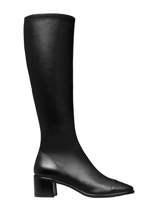 Tory Burch Leather Knee High Boots - 006 - Perfect Black