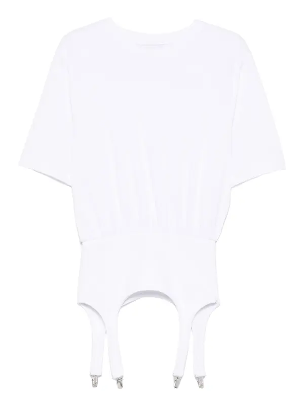 Fiorucci Suspenders Detailed T-shirt - White