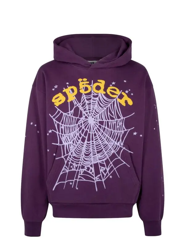 SP5DER Star Og Web V2 Hoodie - Purple