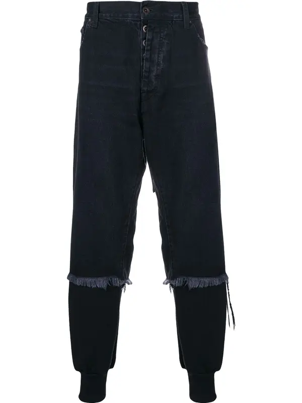 BEN TAVERNITI UNRAVEL PROJECT Layered Jeans - Black