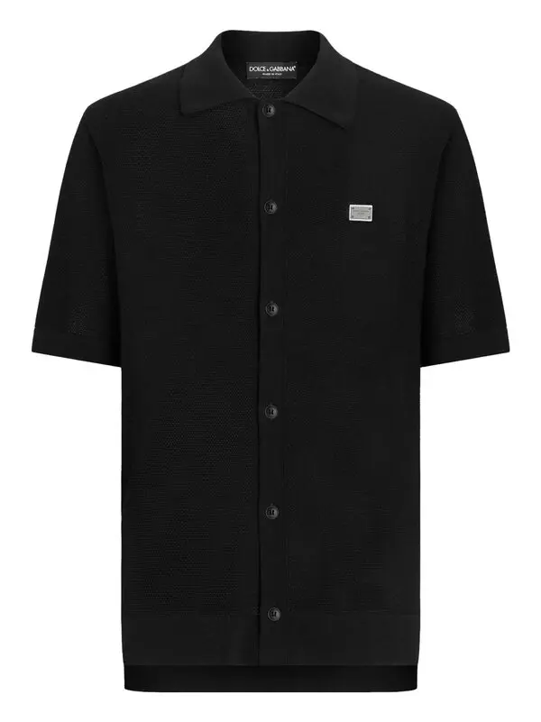 Dolce & Gabbana Logo-plaque Shirt - Black