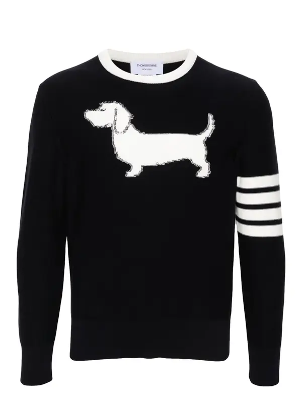 Thom Browne Hector Intarsia-knit Jumper - Blue