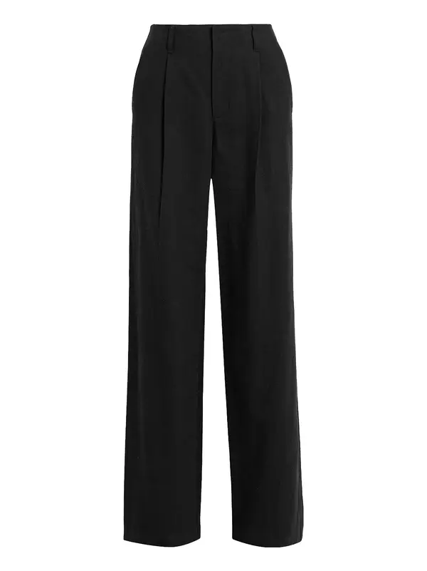 Loulou De Saison Loulou Studio Jiva Pleated Straight-leg Pants - Black
