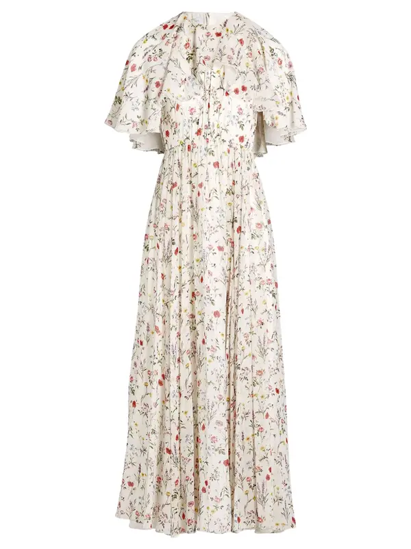 Giambattista Valli Impressionist-print Gown - White