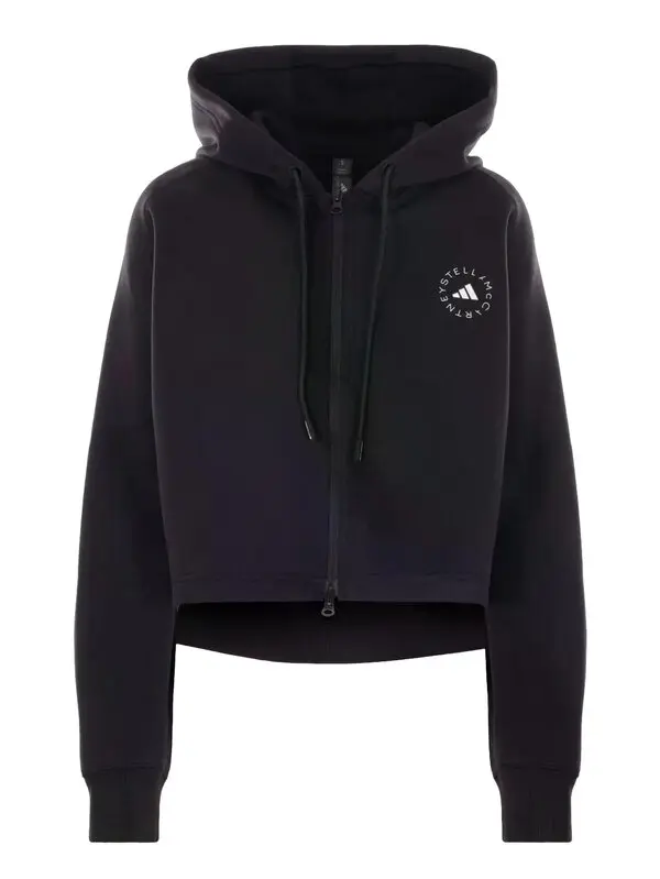 Adidas By Stella McCartney Cropped Hoodie - Black