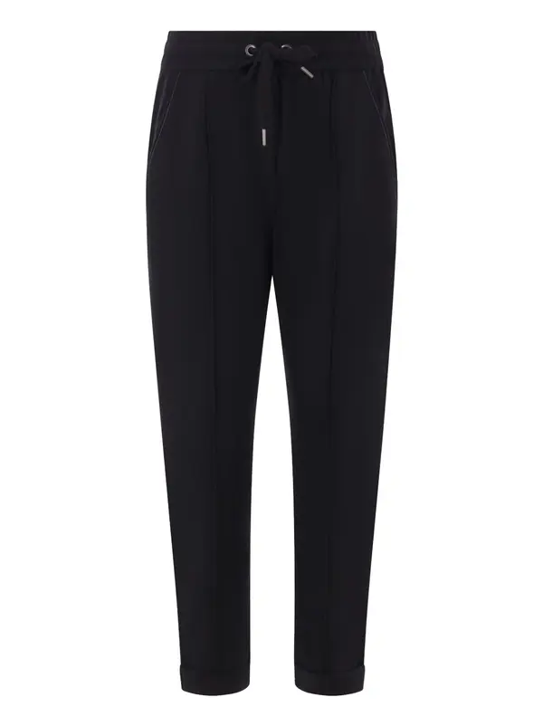Brunello Cucinelli Monili Detail Track Trousers - Black