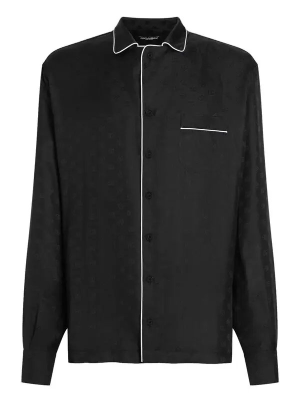 Dolce & Gabbana Dg-jacquard Shirt - Black