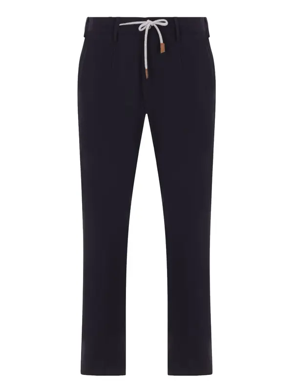 Eleventy Stretch-wool Trousers - Blue