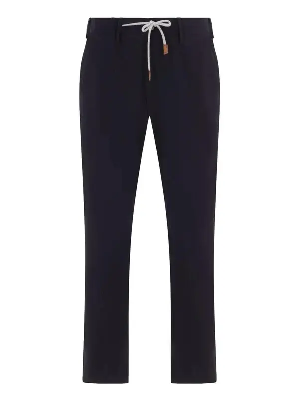 Eleventy Stretch-wool Trousers - Blue