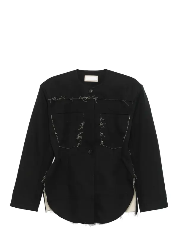 LITKOVSKA Frayed-brim Jacket - Black