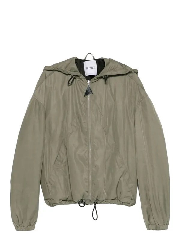Attico Hooded Bomber Jacket - Green