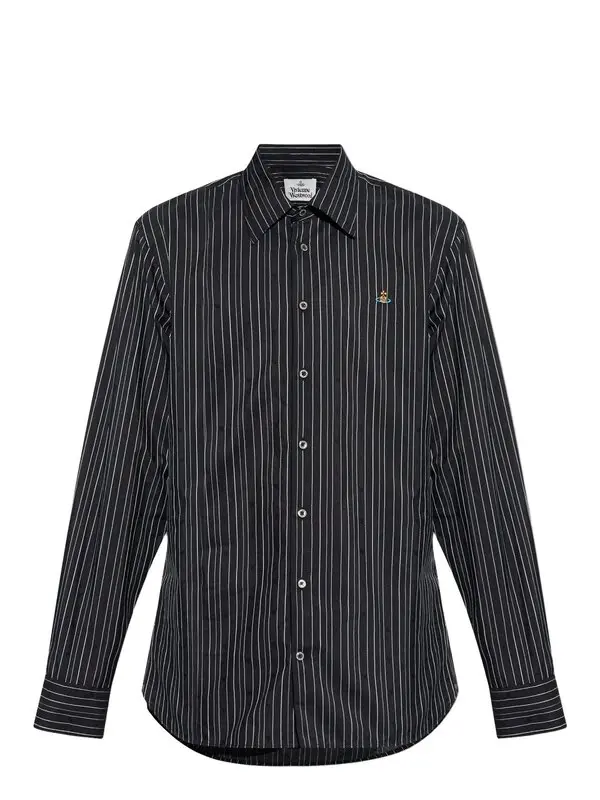 VIVIENNE WESTWOOD Orb-embroidered Shirt - Black