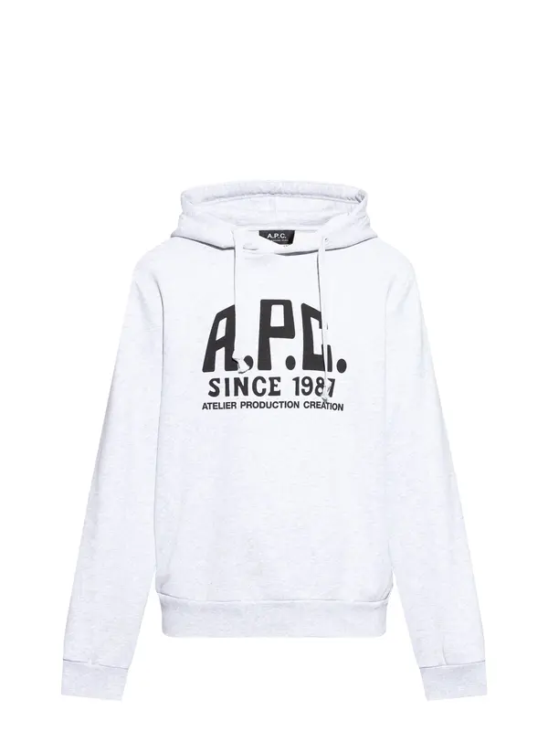 A.p.c. Logo-print Hoodie - White