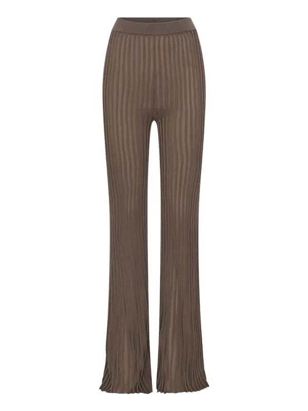 NICHOLAS Mireya Knitted Trousers - Brown