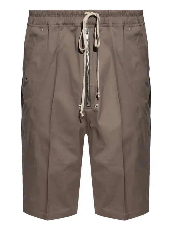 Rick Owens Stretch-cotton Bermuda Shorts - Brown