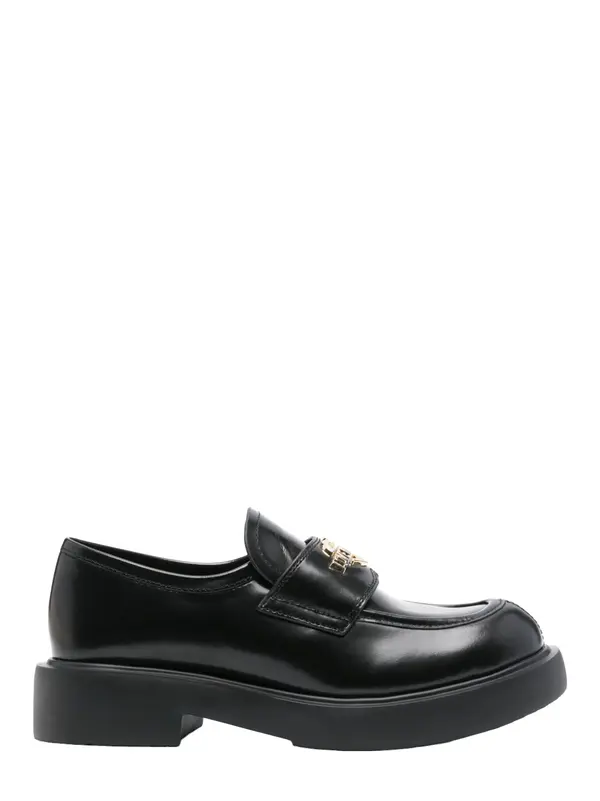Moschino Logo-plaque Loafers - Black