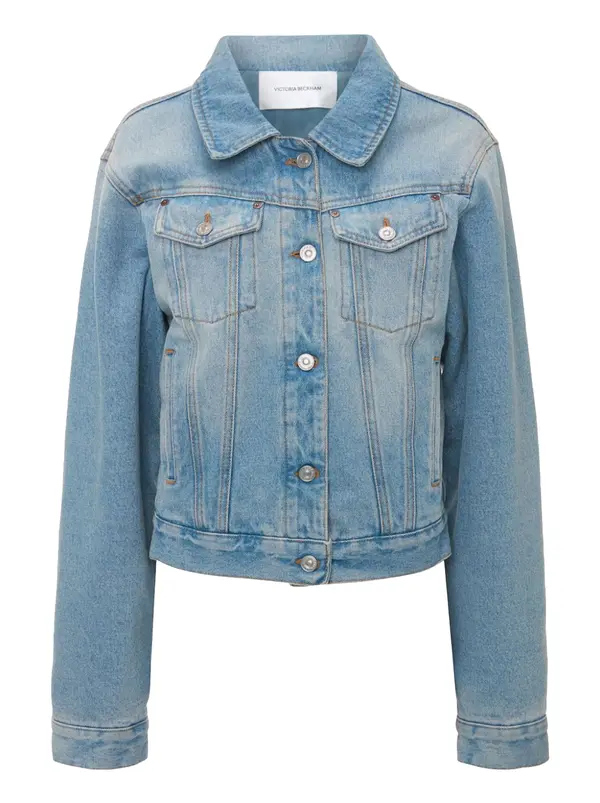 Victoria Beckham Padded Denim Jacket - Blue