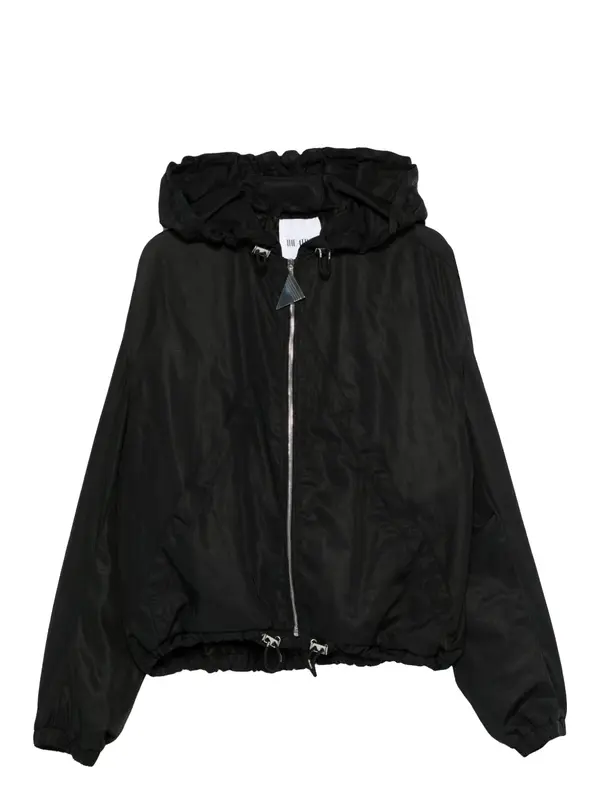 Attico Hooded Bomber Jacket - Black