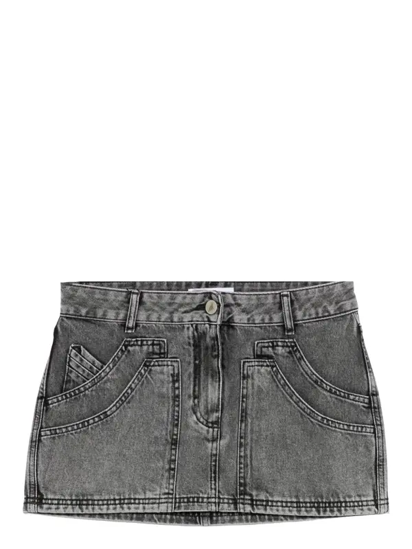 Attico Denim Mini Skirt - Black