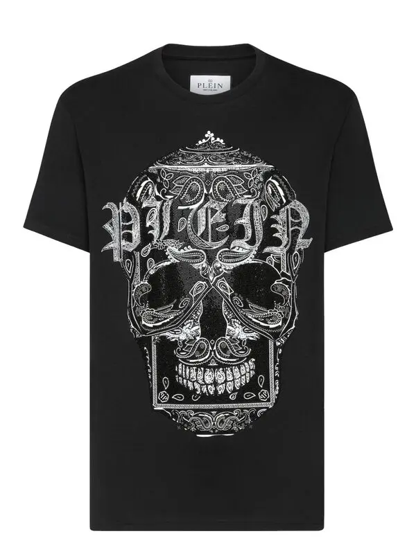 Philipp Plein Paisley Skull T-shirt - Black