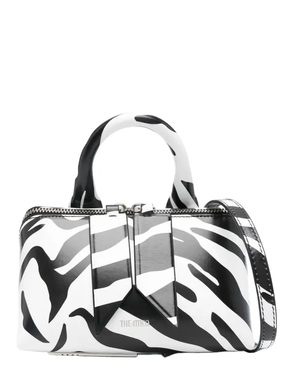 Attico Zebra-print Tote Bag - Black