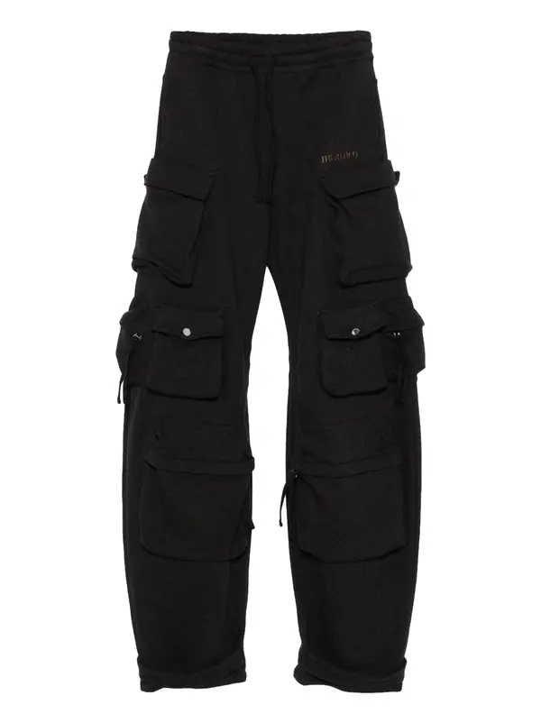 Attico Long Track Pants - Black