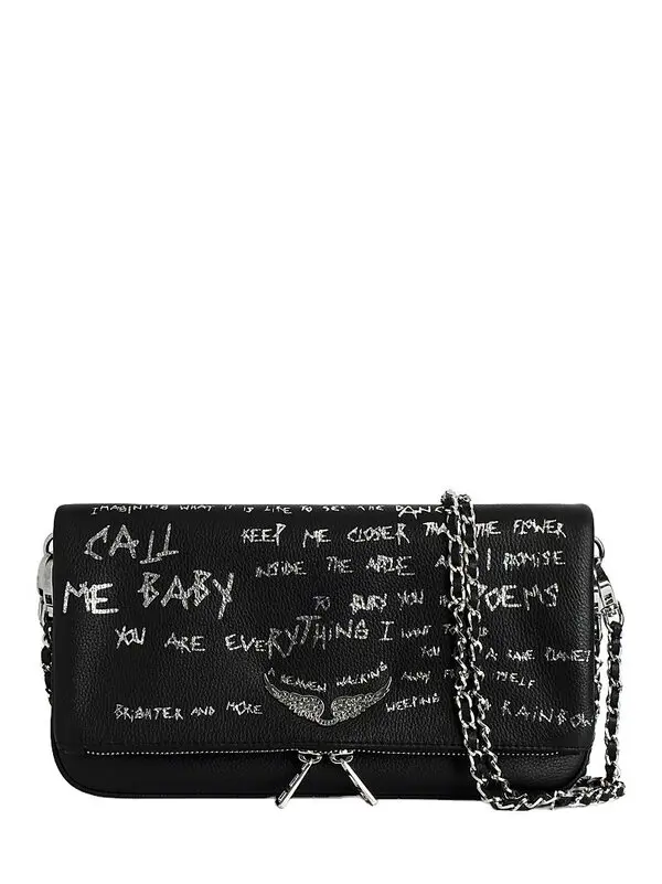Zadig&Voltaire Rock Graffiti Crossbody - Black