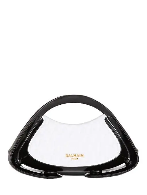 Balmain Two-tone Quilted Small Jolie Madame Bag - White